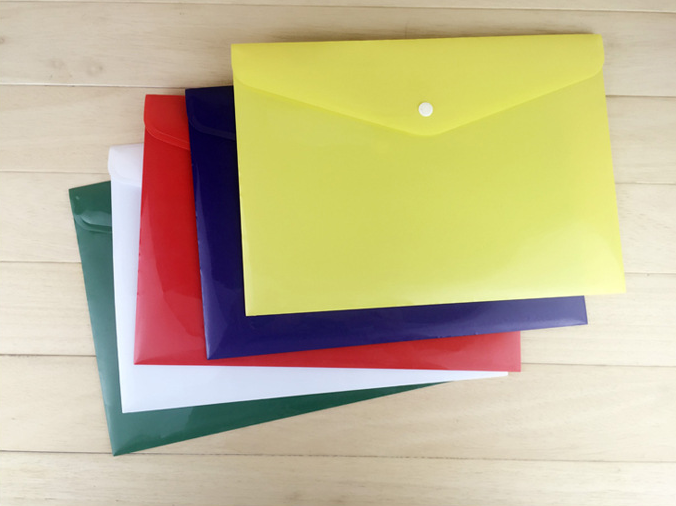 Buy A4 Waterproof Document Envelope Folder Plastic Wallets With Snap ...