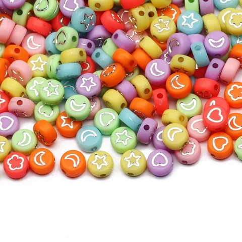 Buy Ar1019-3 Wholesale 0.5kg 4*7mm Star Moon Flower Love Style Acrylic ...