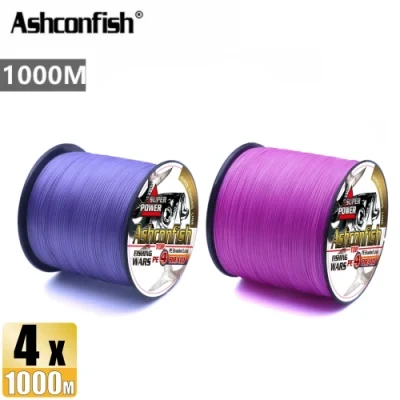 Buy Ashconfish 4 Strands 1000m Braided Fishing Line Pink Purple Color ...