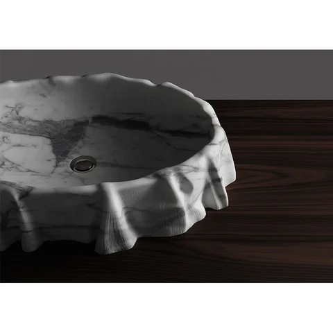 Buy Bespoke Sink Hand Washing Stone White Natural Marble Italian ...