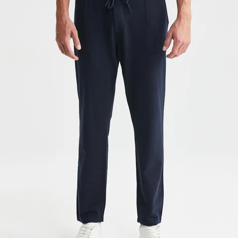 Buy Cashmere Pants Men Cashmere Cotton Mens Elastic Waist Straight ...