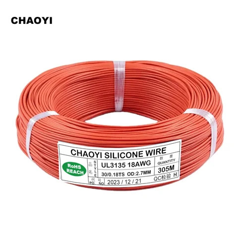 Buy Chaoyi Free Sample Ul3135 18awg Flexible Silicone Insulated Stranded Silicone Rubber Tinned ...
