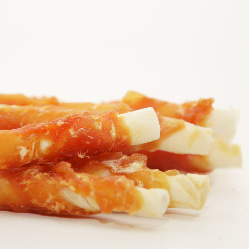 Buy Chicken Cowhide Roll Dog Training Snack Grinding Bar from Qingdao ...