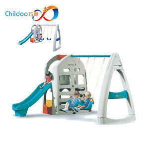 Buy Children Plastic Playhouse And Kids Mini Slide Tree House from ...