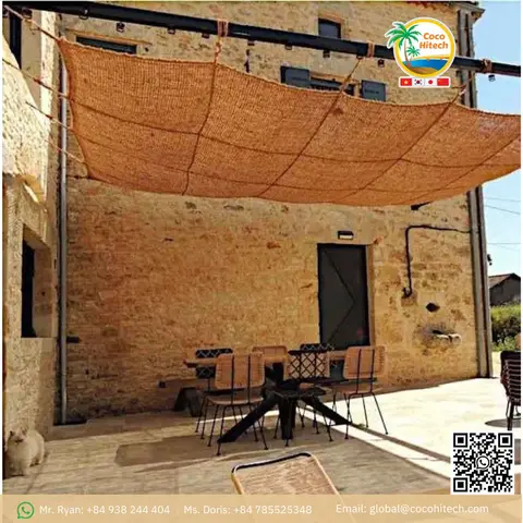 Buy Coconut Coir Sun Shade Sail For Back Yard Custom Size Made Ms ...