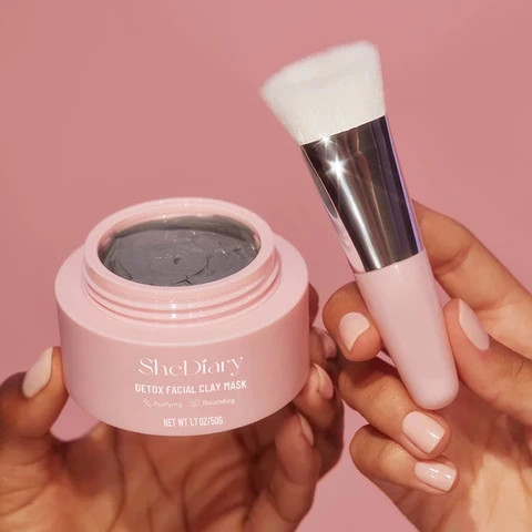 Buy Custom Shediary Cosmetic Facial Mask Turmeric Vanilla Clay Mud With ...