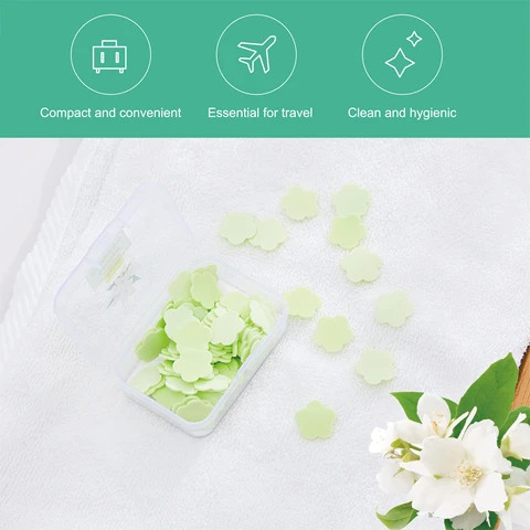 Buy Dissolvable Soap Paper Sheets Mini Disposable Portable Petal Soap ...