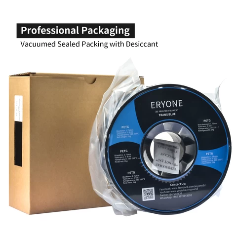 Buy Eryone Petg Clear Blue Filament Easy Print 3d Printer Filament 1kg ...
