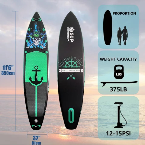 Buy Esup Longboard Deck Sap Boards Durable 11 Feet 6 Inch Glow Colour ...