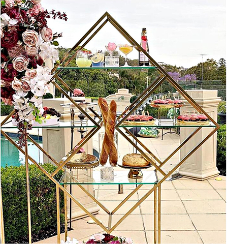 Buy Gold Stage Decoration Metal Frame Stand Wedding Props Backdrop ...