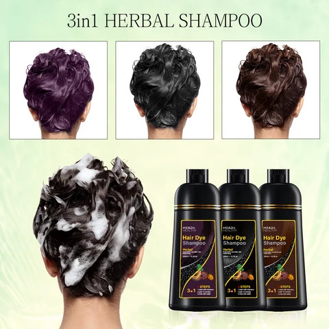 Buy Herbal Hair Dye Genjibre Tint Ginseng Chinese Shampoo Dark Coffee ...