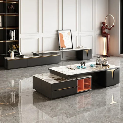 Buy Hotel Tv Stand And Coffee Table Set Luxury Meuble De Salon Tv ...