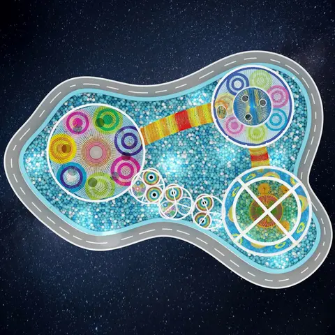 Buy Interactive Amusement Park Rainbow Web Ball Pools Naughty Castle ...