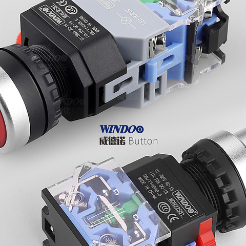 Buy La38 Series 22mm Waterproof Selector Push Button Switch Direct Emergency Shut Off Stop ...