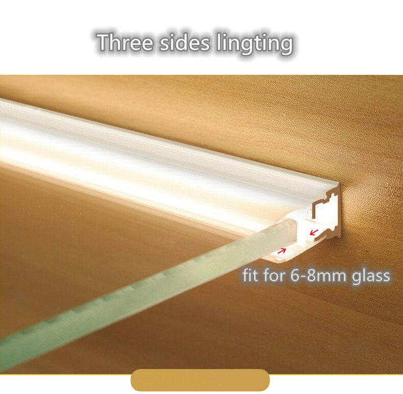 Buy Led 6-8mm Glass Shelf Bar Br Glass Shelf Brackets Light Led Glass ...