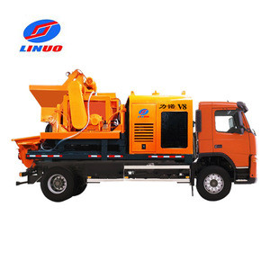 Buy Linuo V8 Truck Mounted Electric Forced Concrete Mixer With Pump ...