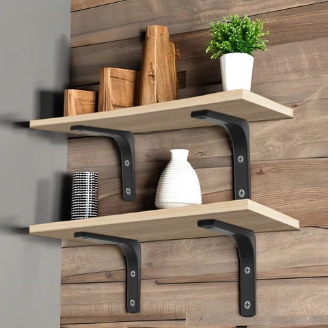 Buy Modern Heavy-duty Silver L-type Wall Bracket 4-hole Stainless Steel ...