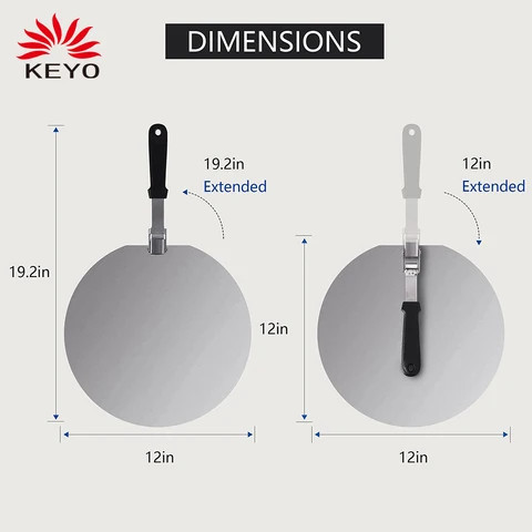 Buy Modern Round Extra Large Pizza Spatula Folding Handle Stainless ...
