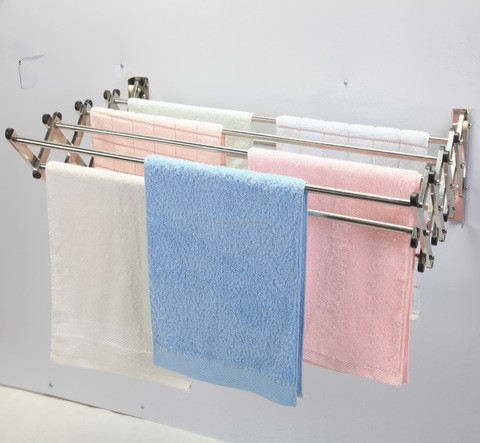 Buy Mr-vp8 8 Rods Usa Tape Wall Mount Folding Clothes Drying Towel ...