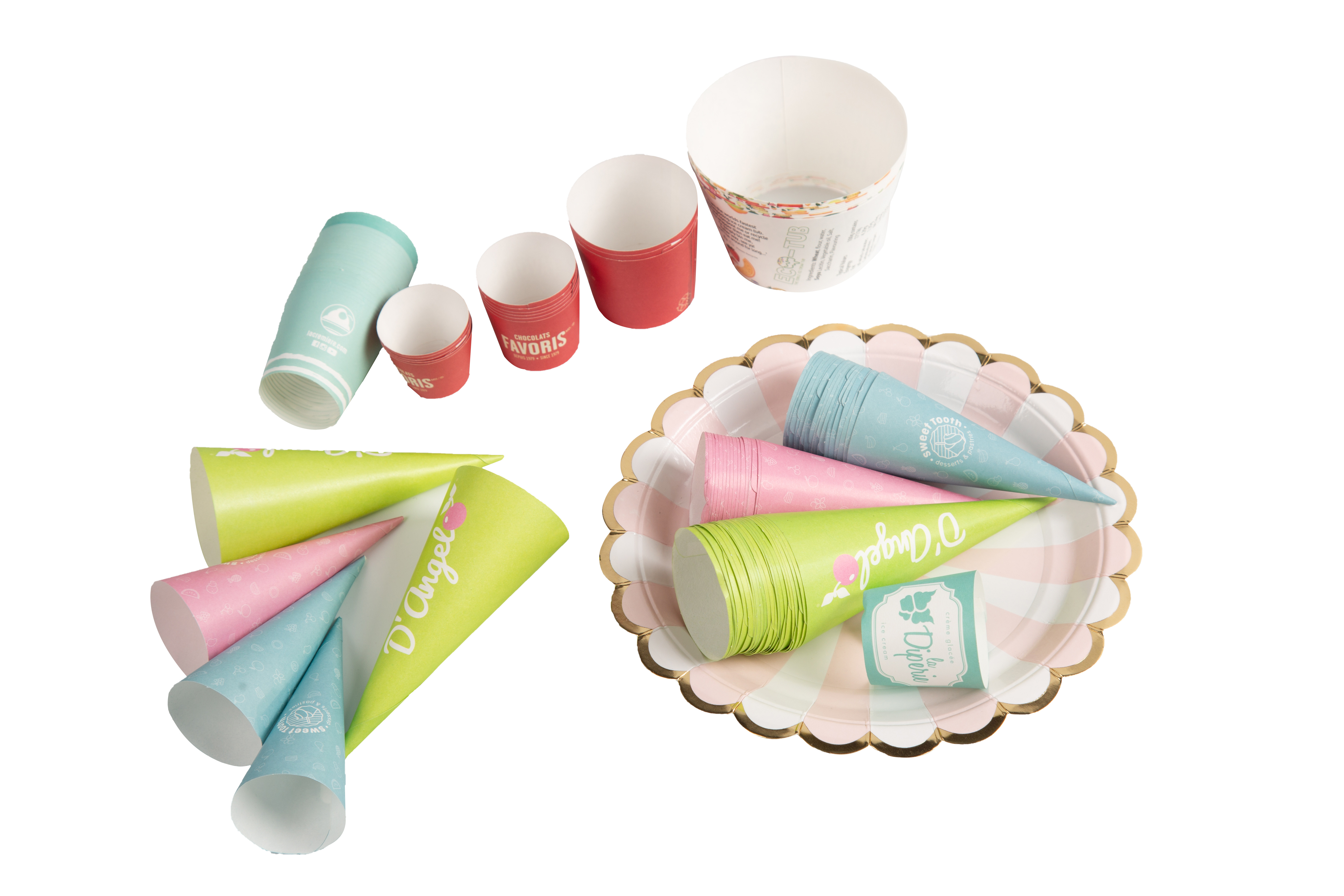 Buy Wrapper Ice Cream Waffle Cone Sleeve Paper Cup from Great Nature ...