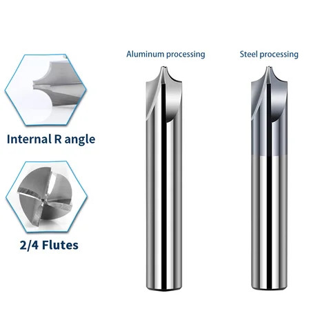 Buy R Tool 2/4 Flute Tungsten Inner-r Angle End Mill Carbide Inner R ...