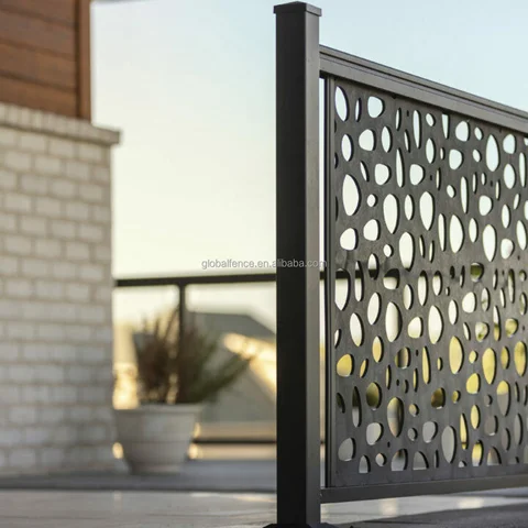 Buy Reilbu Modern Laser Cut Aluminium Handrail Systems Balcony Railing ...