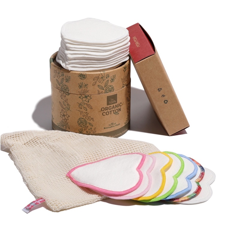 Buy Reusable Bamboo Heart Shape Makeup Remover Cotton Pads Private ...