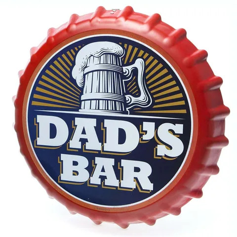 Buy Rustic Metal Plaque Retro Bottle Tops 35cm Vintage Coffee Beer ...