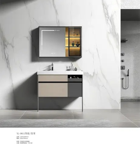 Buy Simple Modern Toilet Solid Wood Wash Basin Wash Basin Smart Mirror ...