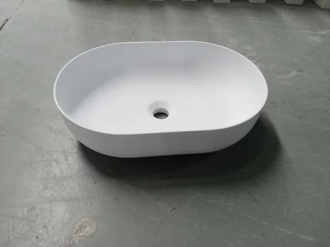 Buy Small Size Thin Edge Solid Surface Bathroom Wash Basin Kkr from ...
