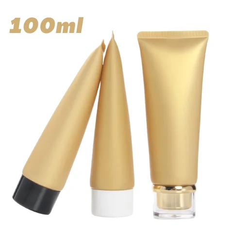 Buy 100 Squeeze Empty Lotion Tube Gold Plastic Packaging Soft Tube For ...