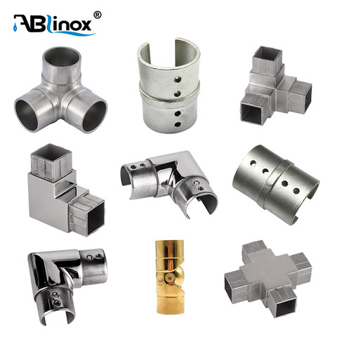 Buy Stainless Steel 90 Degree Corner Connectors Square Tube Joint Stair ...