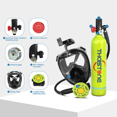 Buy Thaistone Wholesale Scuba Rebreather Full Face Black Mask Diving ...