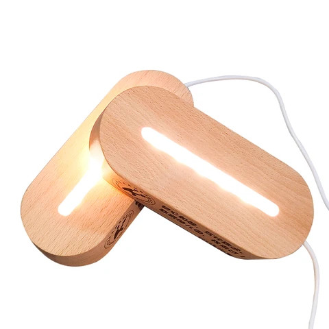 Buy Usb Fun 3d Solid Wood Night Light Base Net Red Indoor Bedroom Led ...