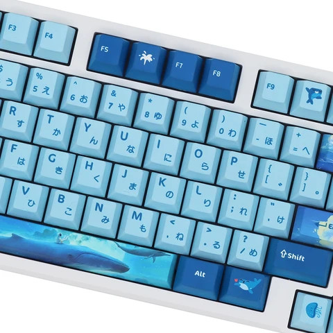 Buy Whale Keycaps Blue Color Cherry Profile Keycap 151 Keys Custom ...
