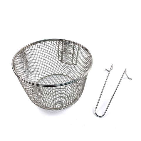 Buy Wire Mesh Frying Basket Strainer Quality Foldable Round Fry Basket ...