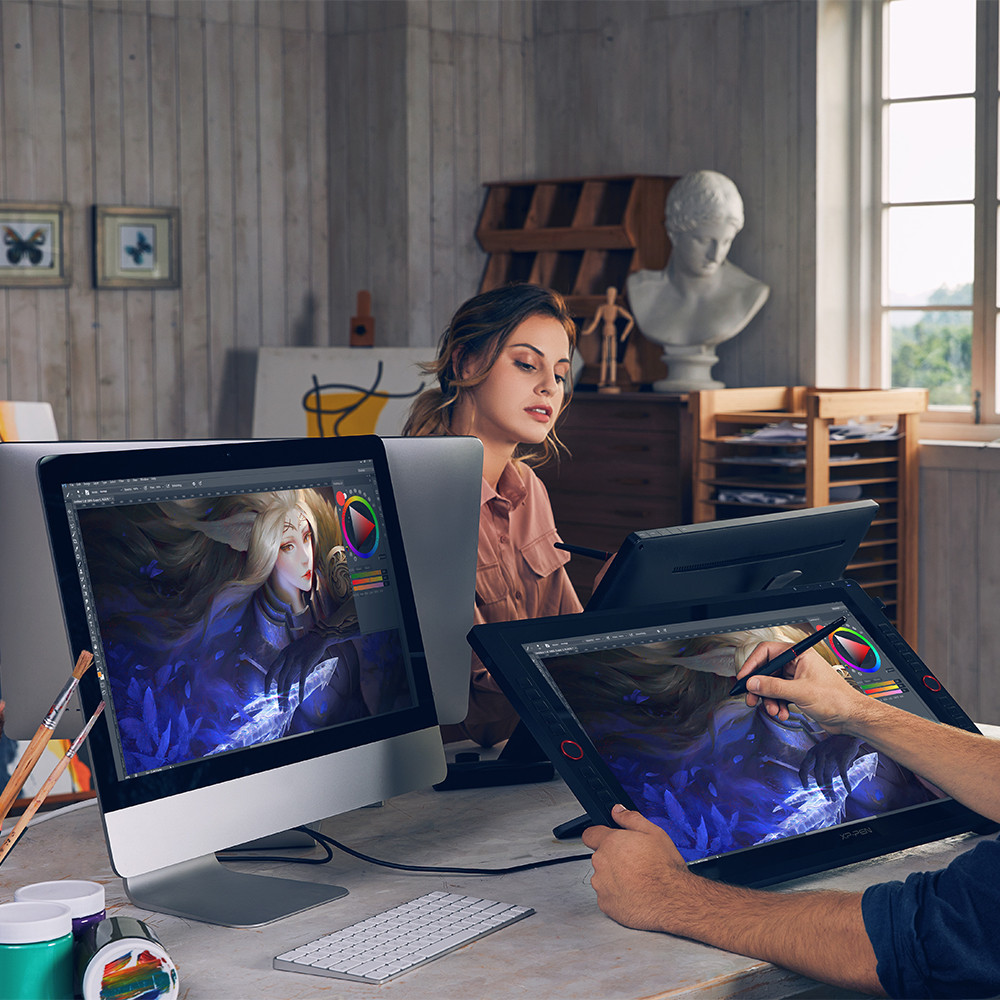 Buy Xp-pen Original Factory Artist 24 Pro Magnetic Wooden Board A3 Kit ...