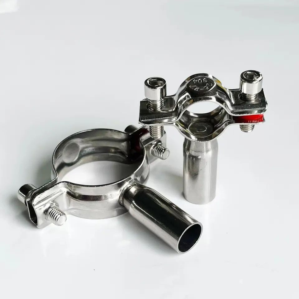 Buy Stainless Steel Fixing Clip Bracket Round Clamp Hoop Water Pipe ...