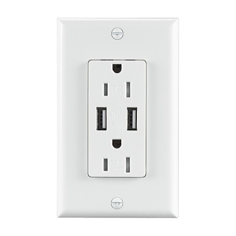 Buy American Type Combination Duplex Outlet And Usb Outlet from Shouxin ...