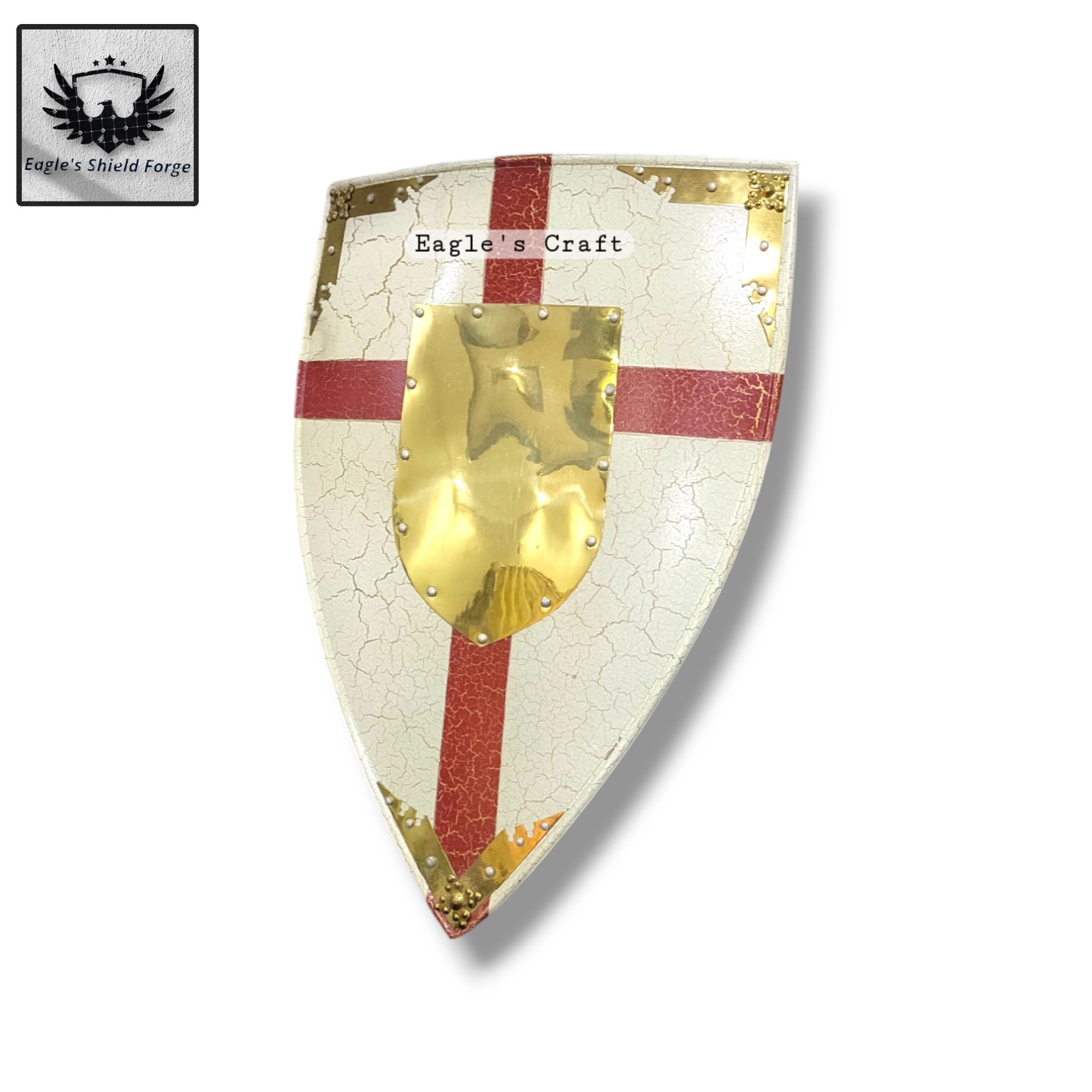 Buy Medieval Crusader Shield Battle Knight Warrior Shield Templar Red ...