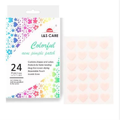 Buy Pink Heart Hydrocolloid Acne Pimple Patches For Zits And Blemishes ...