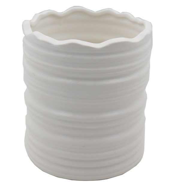 Buy Simple Flower Vase, Matte Frosted Ceramic Cylindrical Vase, Gift ...