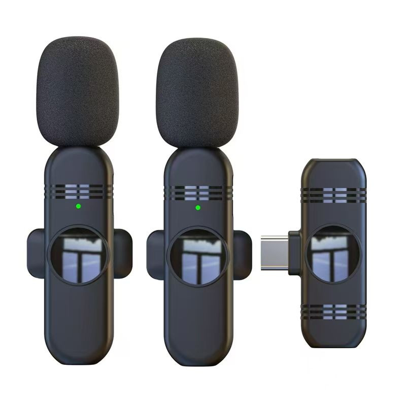 Buy K8 K9 Wireless Microphone Type-c Mini Lapel Microphone Wireless Lavalier Microphone Clips ...