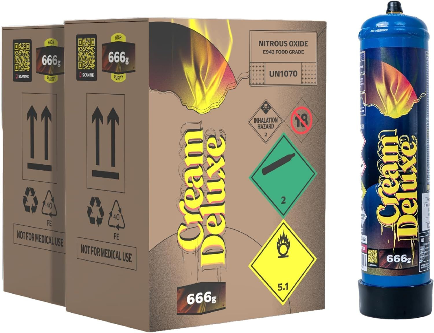 Buy Cream Deluxe 666g N2o 12 Pack from B & P Company Limited, Myanmar ...