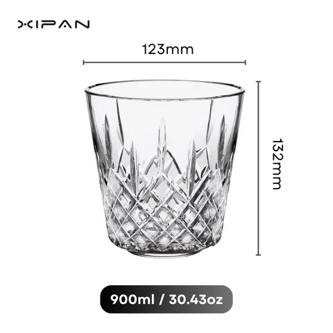 Buy 2024 Custom Logo Glass Drinking Tubs With Handle Beverage & Ice ...