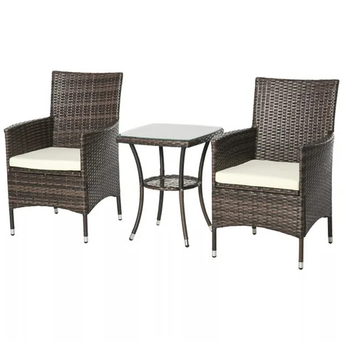 Buy 3-pieces Rattan Dining Chair Rope Rattan Royal Garden Paito Bistro ...