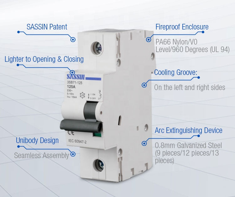 Buy 3sb71-125 Sassin 1p 125a 10ka Smart Circuit Breakers Low Voltage ...