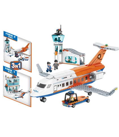 Buy Airport Terminal Model City Building Airplane 3in1 Building Blocks ...