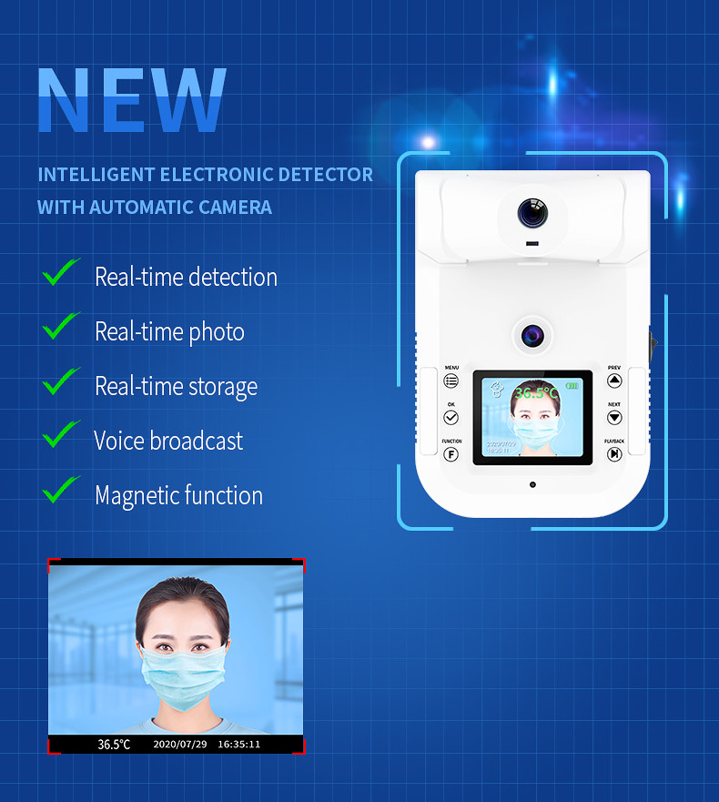 Buy Automatic Temperature Scanner With Camera Wall Mounted Infrared ...