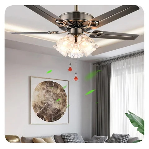 Buy Ceiling Fan With Led Light, New Vintage Nordic Are Modern And ...